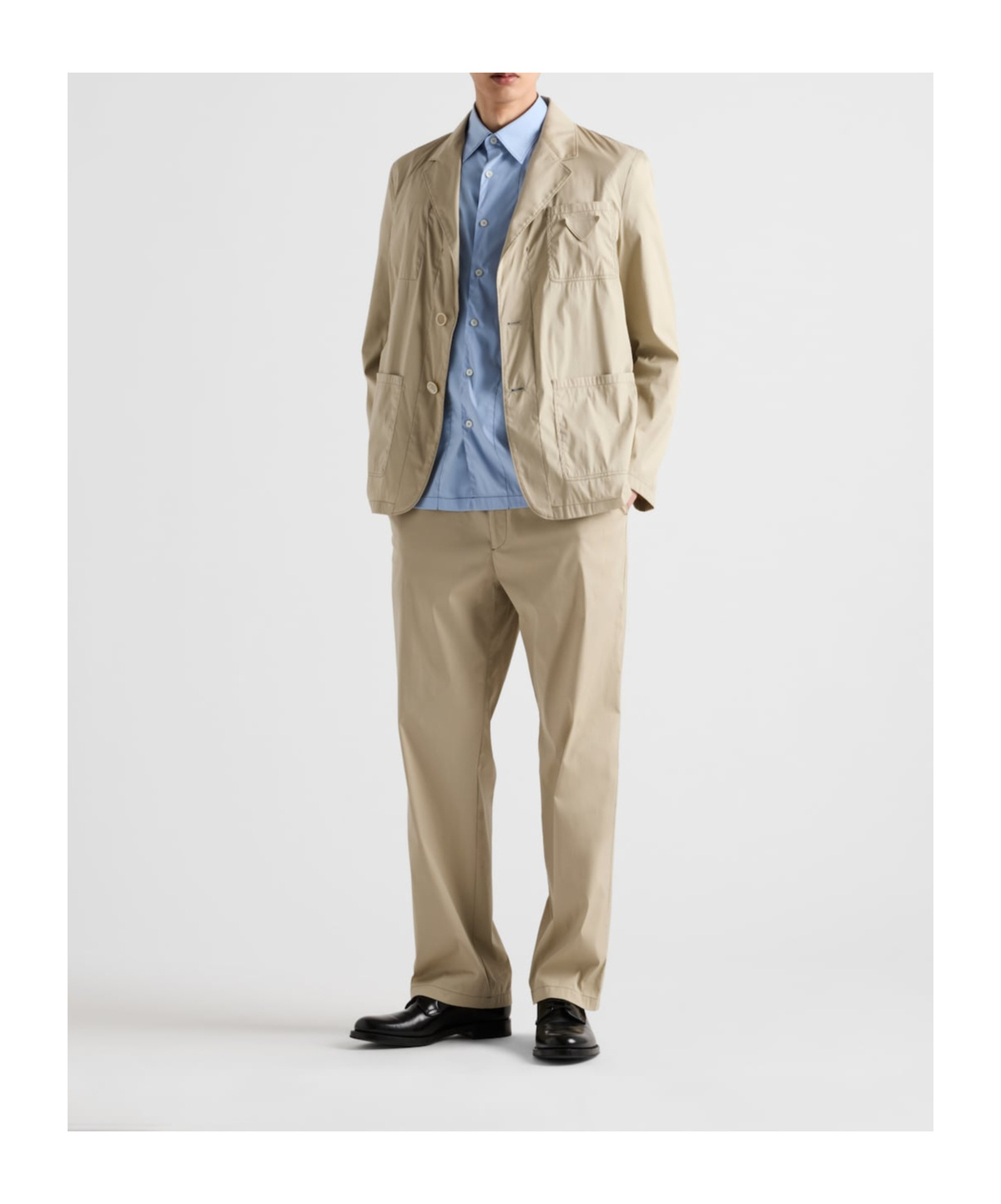 PRADA Prada Stretch Poplin Wide Leg Pants